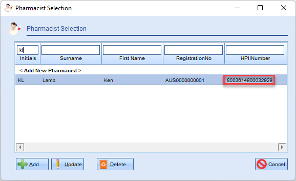Retrieving a Pharmacist's HPI-I (Healthcare Provider Identifier ...