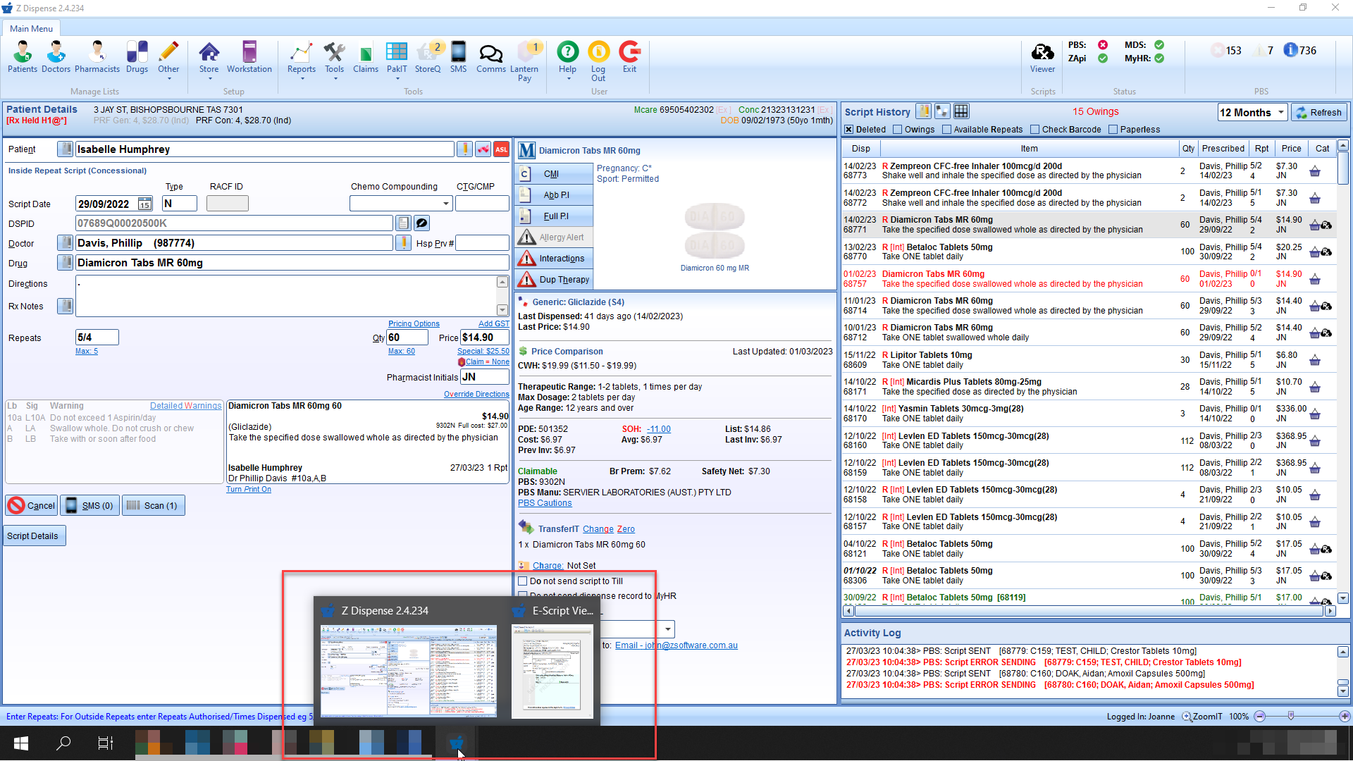 eScript Viewer Not Appearing – Z Software