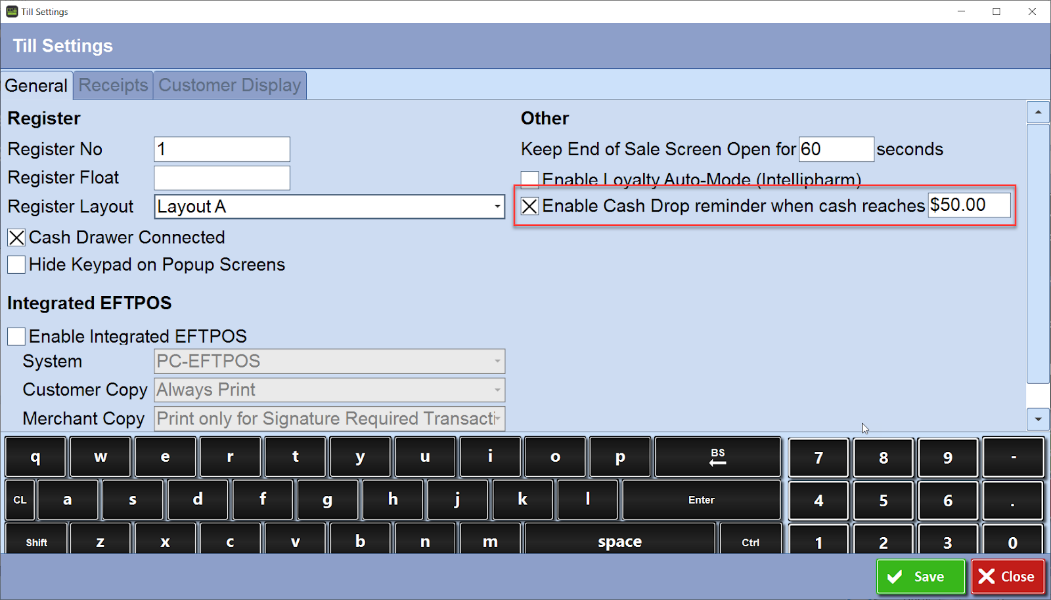 Cash Drop Reminder – Z Software