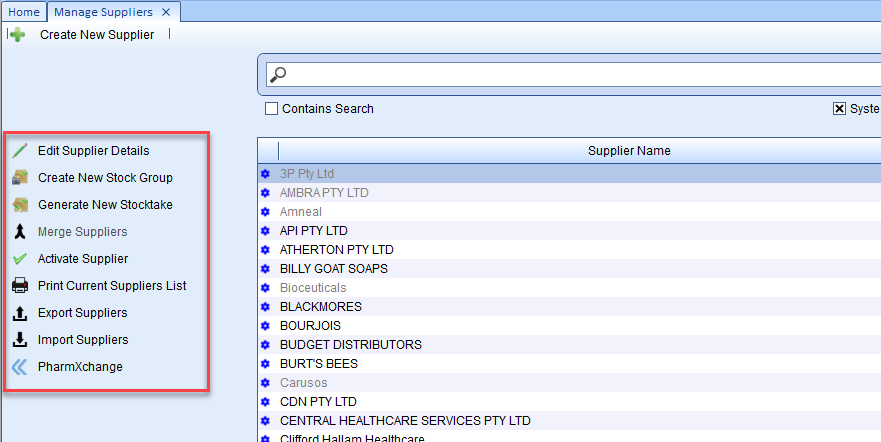 Updating Suppliers – Z Software