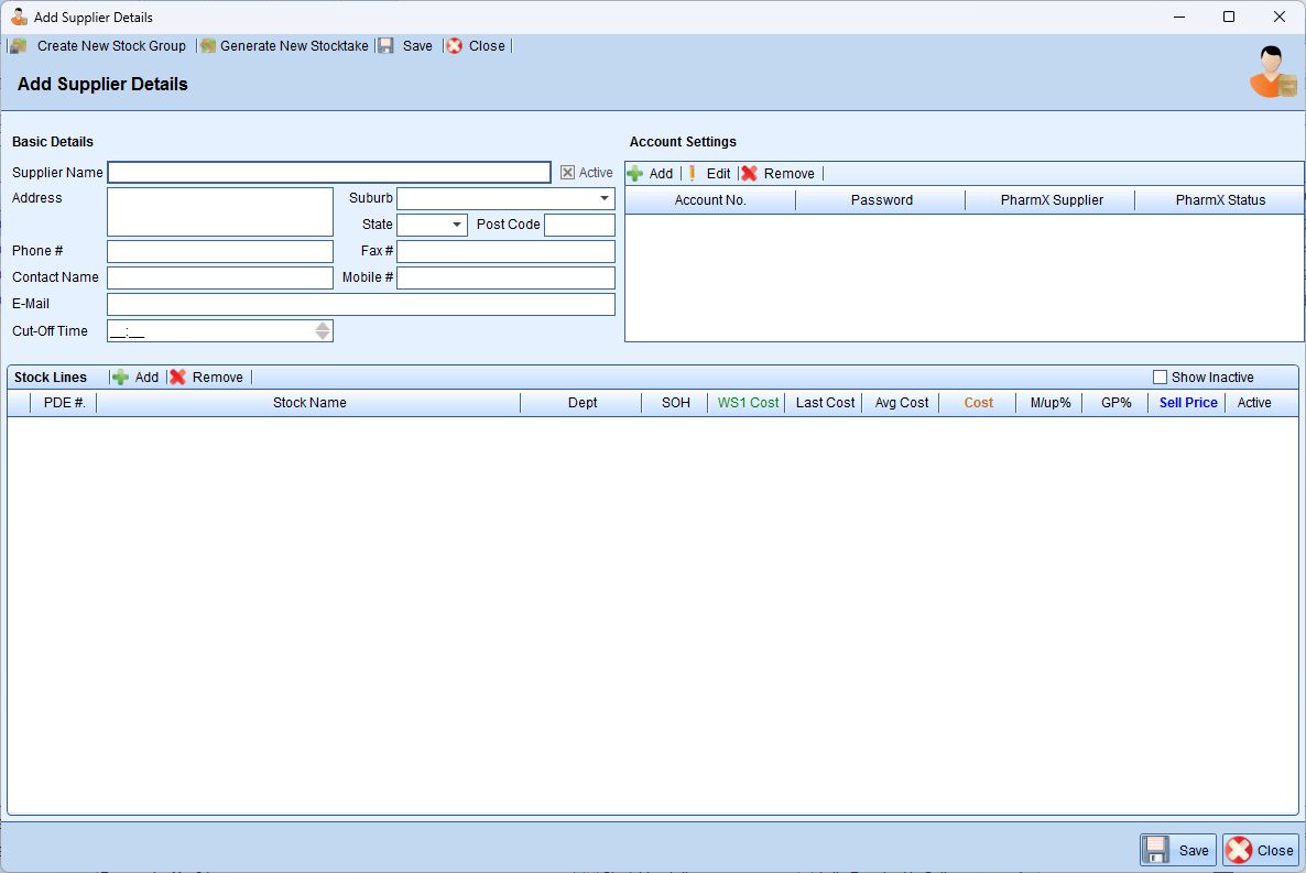 Updating Suppliers – Z Software