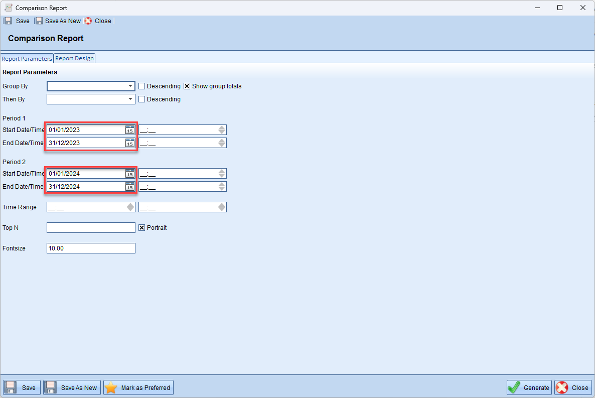 Comparison Reports – Z Software