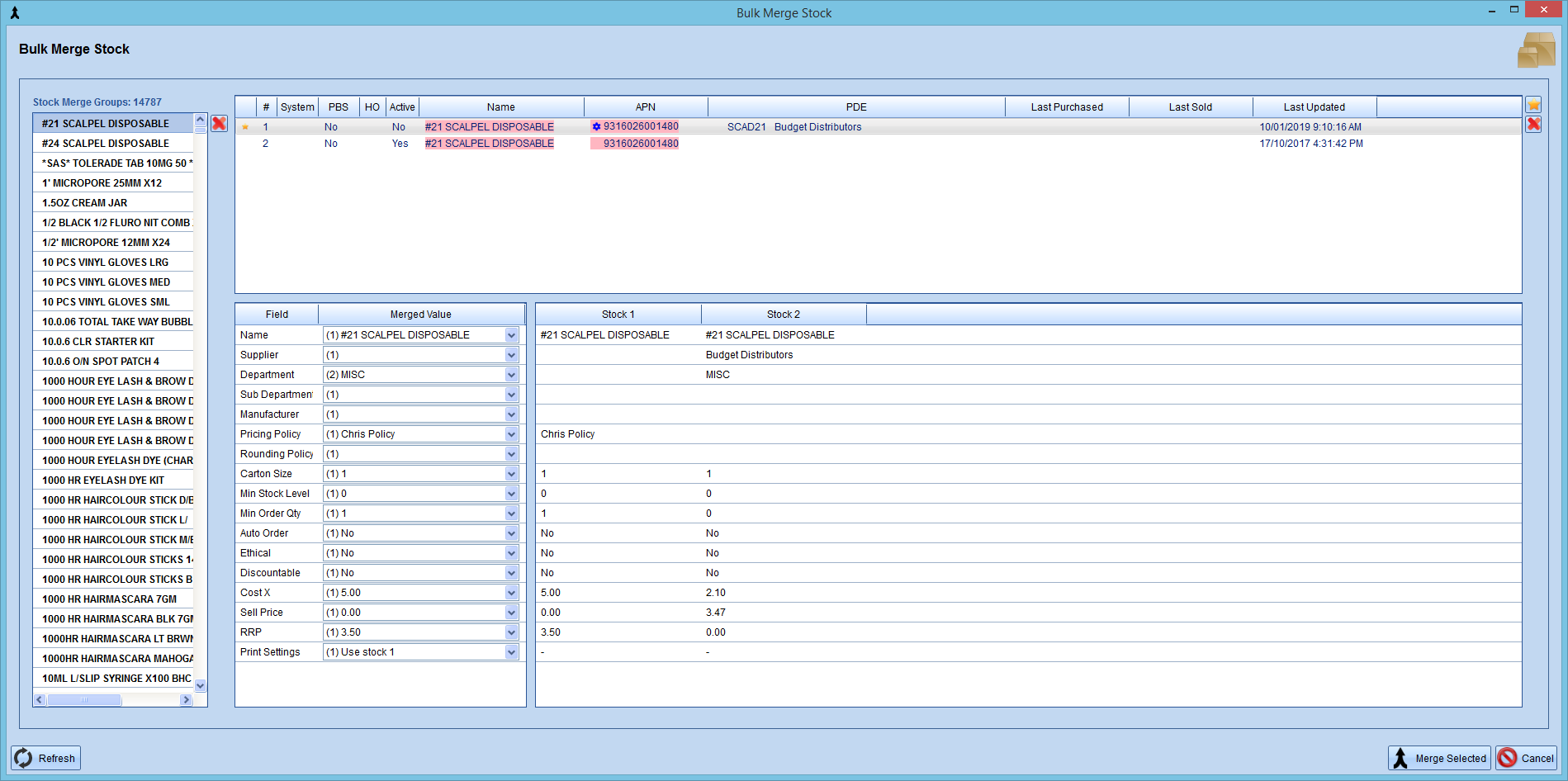 Merging Stock – Z Software
