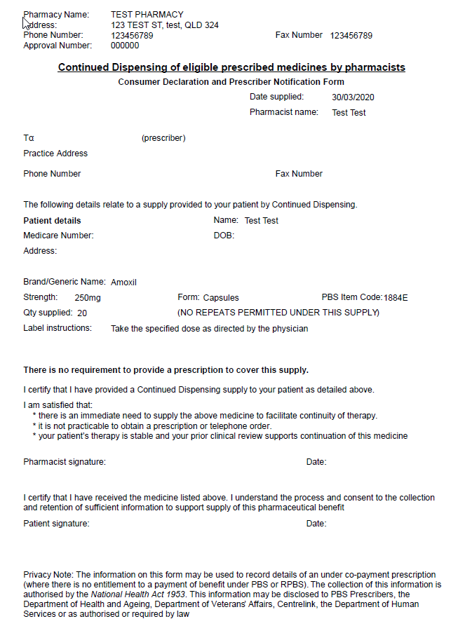 Dispensing a Continued Dispensing/Supply – Z Software