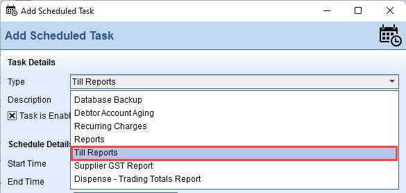 Schedule and Email Till Reports – Z Software